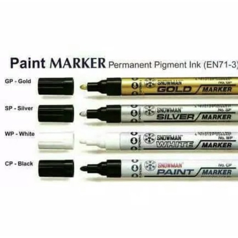 Jual Spidol snowman GOLD PUTIH SILVER / spidol permanen paint marker ...