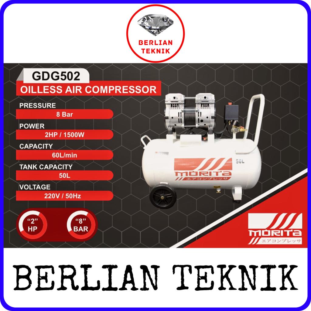 Jual Portable Compressor Mini Kompresor Angin Morita 2 HP 50 Liter ...