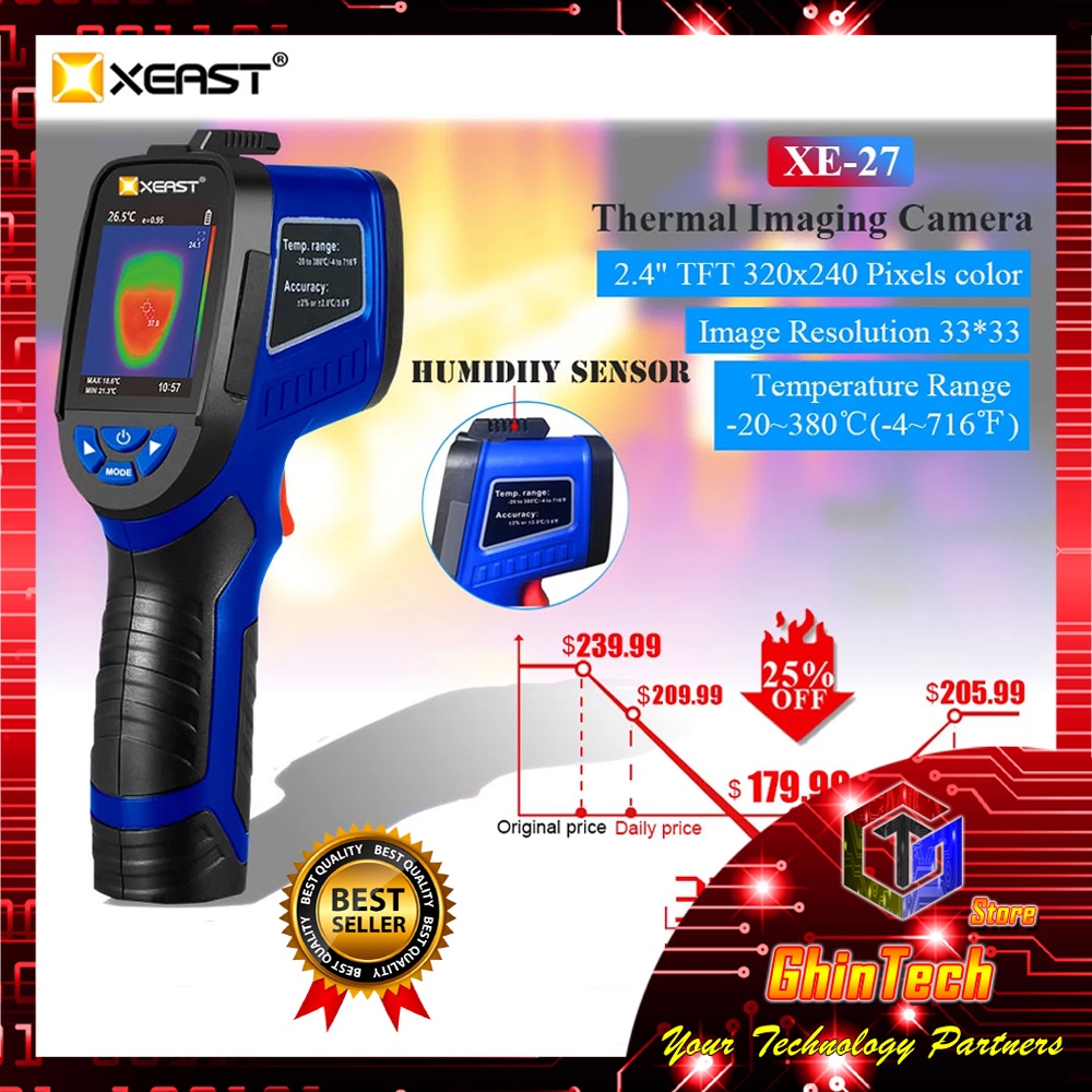 Jual XEAST XE27 Thermal Imager Imaging Camera Kamera deteksi/Sensor ...
