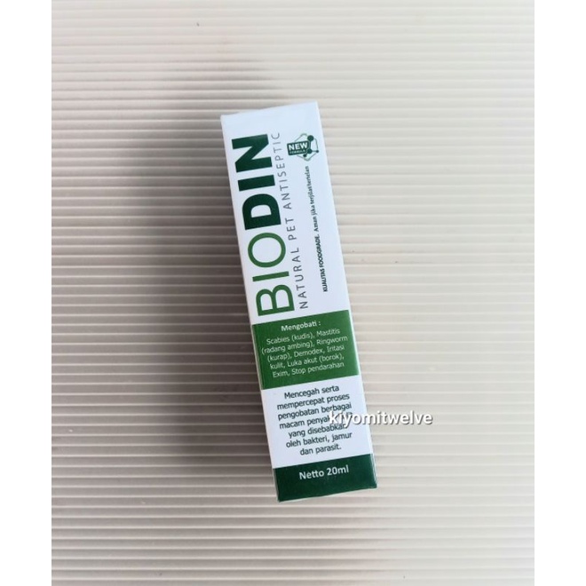 Jual Biodin 20ml Obat Luka Kucing Anjing Jamur Scabies Borok Kucing ...
