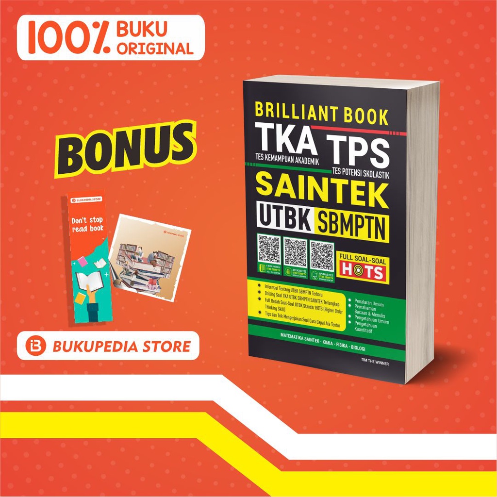 Jual Buku Edukasi Tka Tps Saintek Utbk Sbmptn 2023 Briliant Book