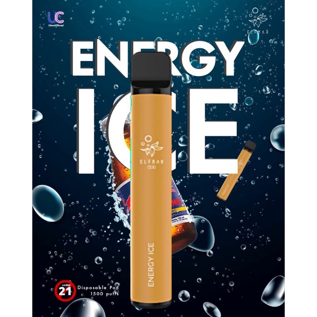 Jual ELF BAR 1500 ELFBAR 1500 ENERGY ICE DISPOSABLE POD/VAPE SEKALI ...