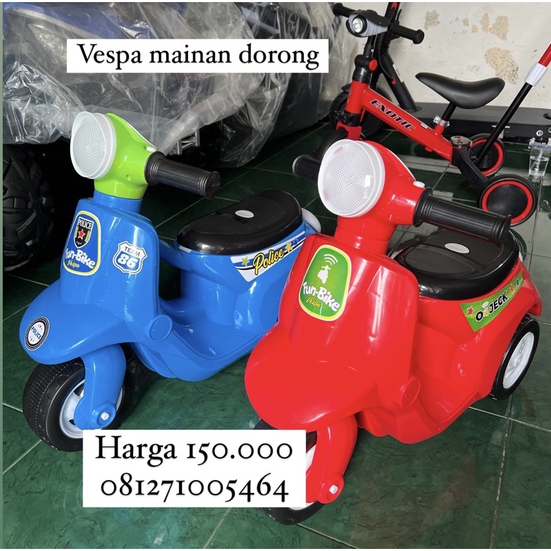 Jual motor vespa plastik dorong murah | Shopee Indonesia
