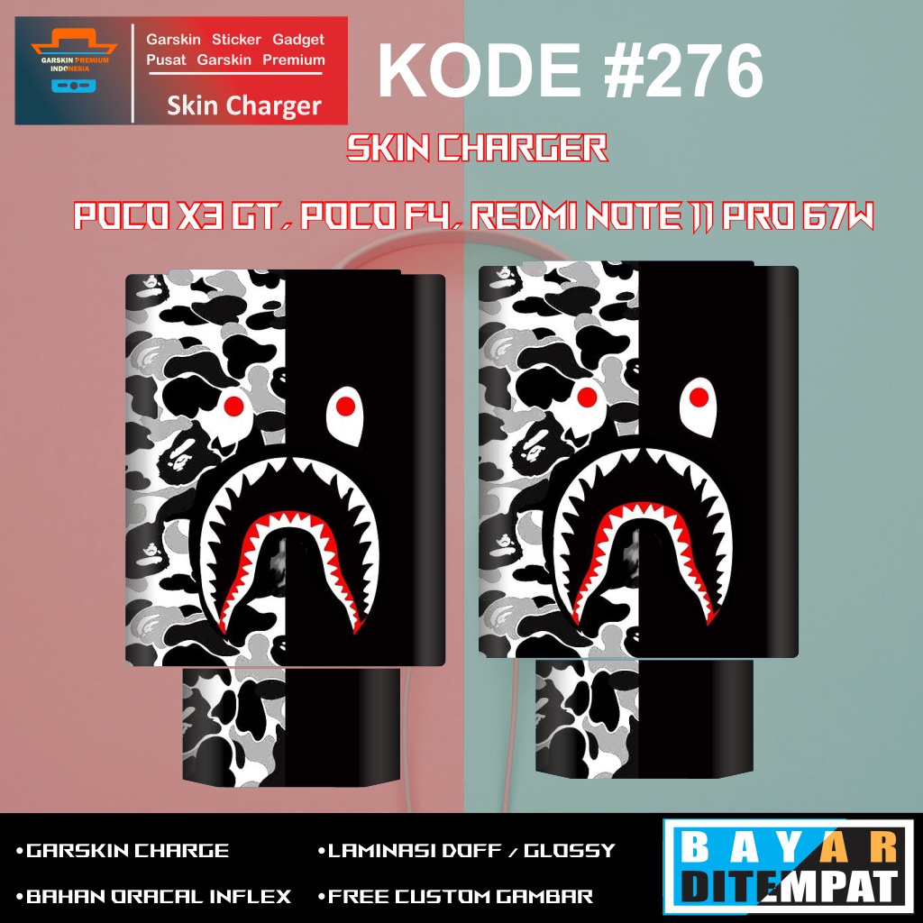 Jual Garskin Sticker Charger POCO X3 GT, POCO F4, Redmi note 11 Pro 67W ...
