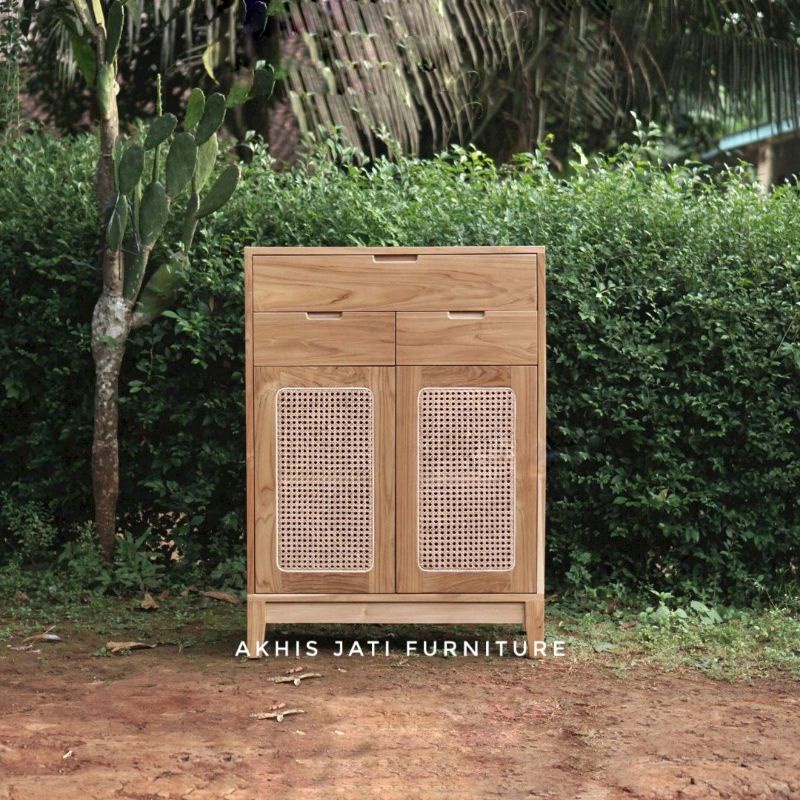 Jual lemari minimalis/lemari cabinet/lemari kecil kayu jati solid ...