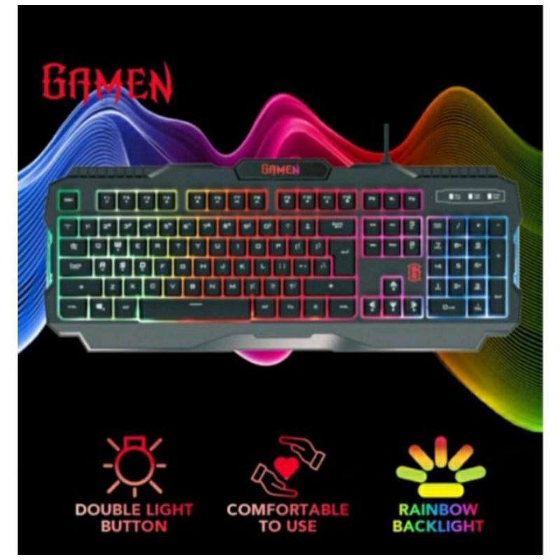 Jual Keyboard USB GAMEN GK100 Keyboard Gaming | Shopee Indonesia