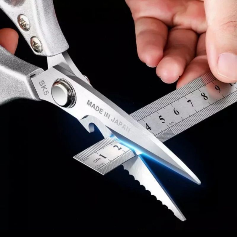 Jual Gunting Dapur JAPAN SK5 Tajam Kuat Tebal Stainless Steel Kitchen ...