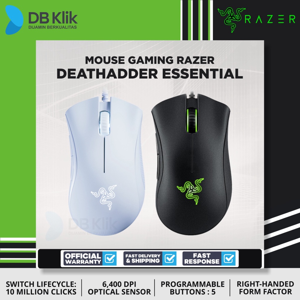 Jual Mouse Gaming RAZER DEATHADDER ESSENTIAL Wired 6400DPI | Shopee ...