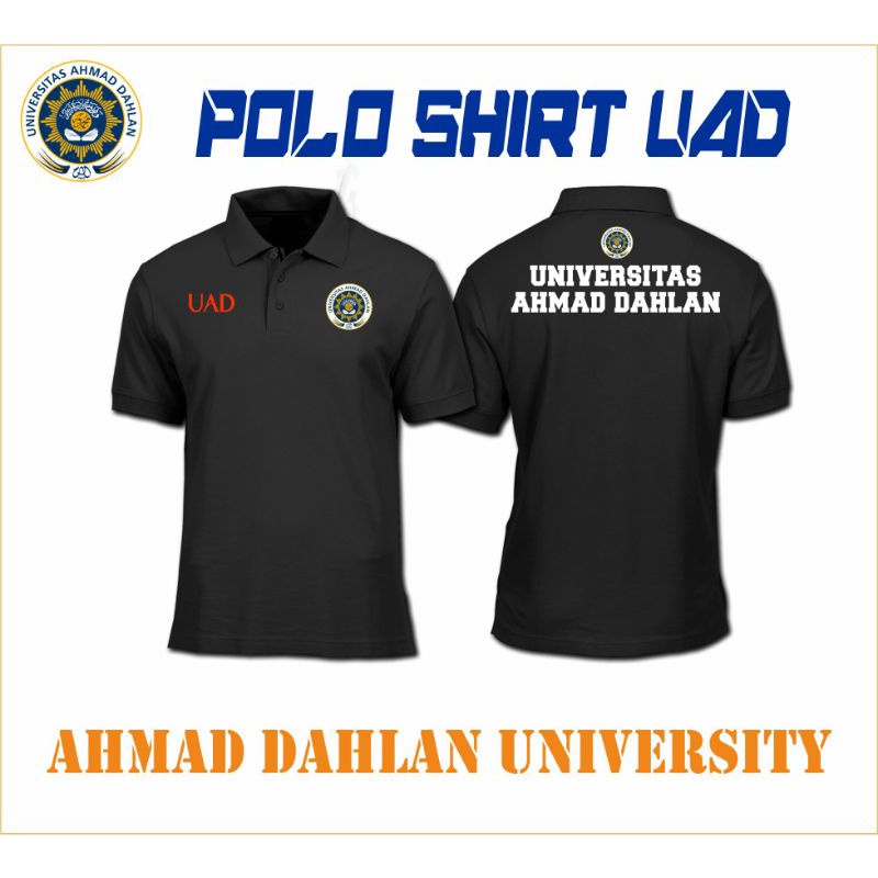 Jual Polo Shirt Universitas Ahmad Dahlan UAD Black Navy Kaos Polo ...