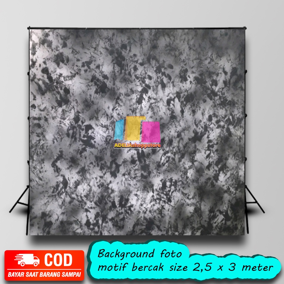 Jual layar foto baground kaos motif bercak size 2,5x3 meter abu ...