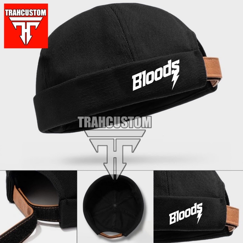 Jual Miki Hat Bloods Distro / Topi Peci Miki Hat Bloods Logo Premium ...