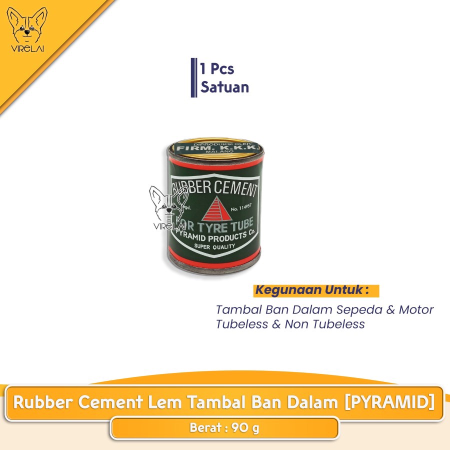 Jual [90 gram] Rubber Cement Lem Cacing Tubeless Karet Tambal Tip Top ...