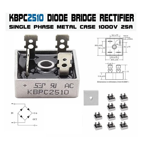 Jual KBPC-2510 KBPC2510 KB PC2510 KBPC 2510 Dioda Diode Bridge ...