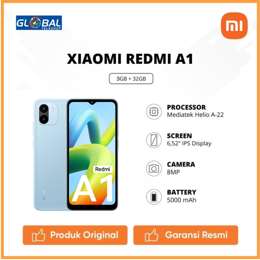 Jual Xiaomi Redmi A1 Smartphone (3/32GB) Garansi Resmi | Shopee Indonesia