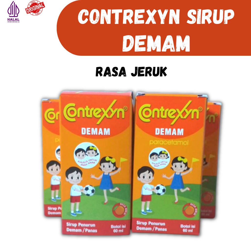Jual Contrexyn Sirup Demam Rasa Jeruk 60 ml - Penurun Panas/Paracetamol ...