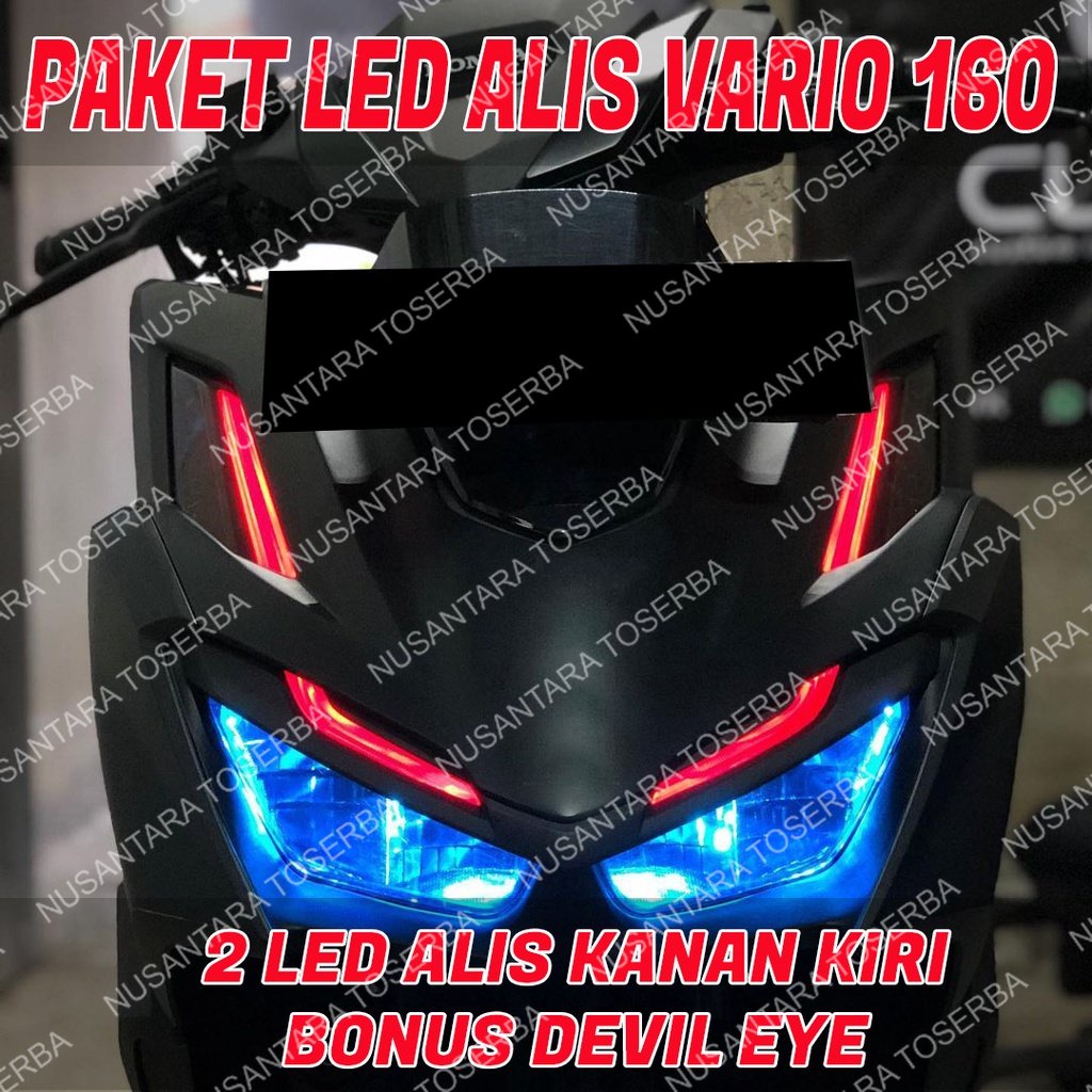 Jual PAKET LAMPU ALIS VARIO 160 BONUS DEVIL EYES LAMPU ALIS DRL ALL NEW ...