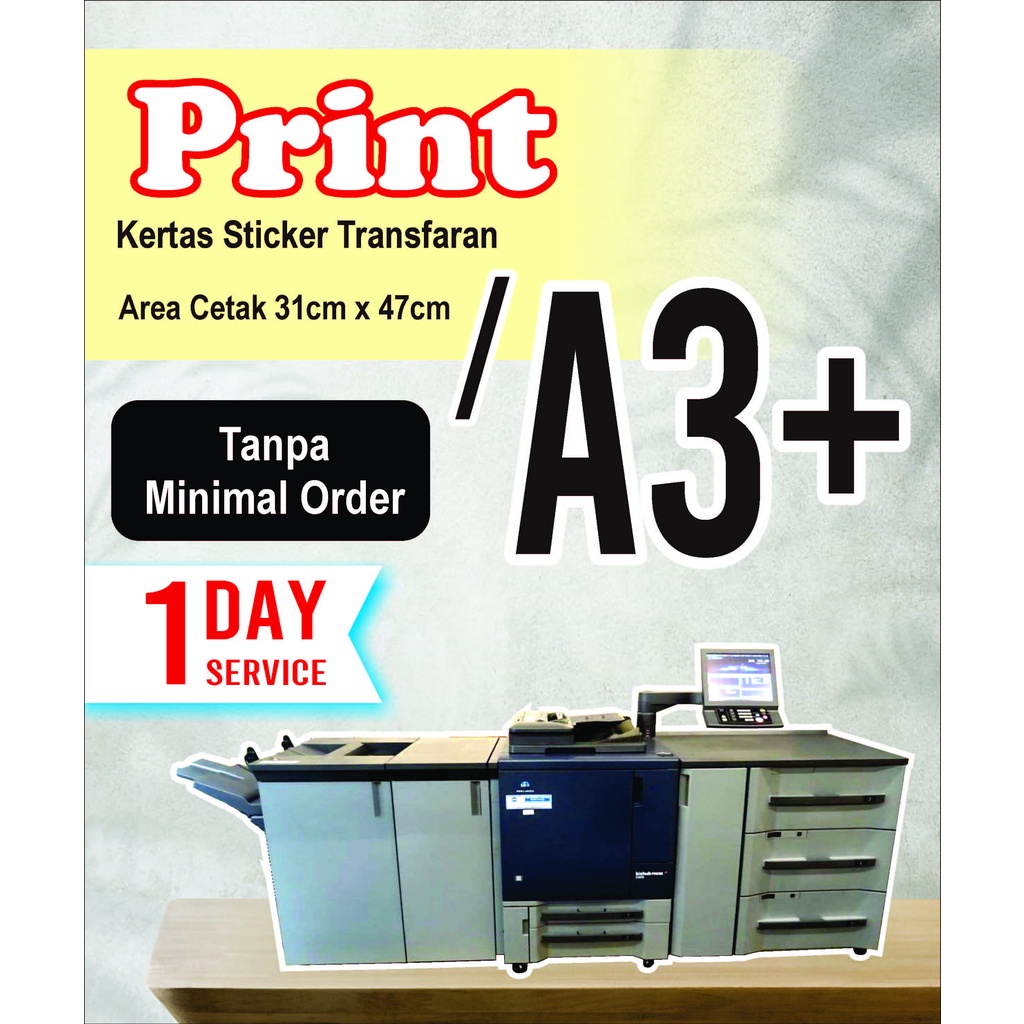 Jual CETAK STICKER A3+ LABEL KEMASAN VINIL DAN TRANSPARAN ANTI AIR ...