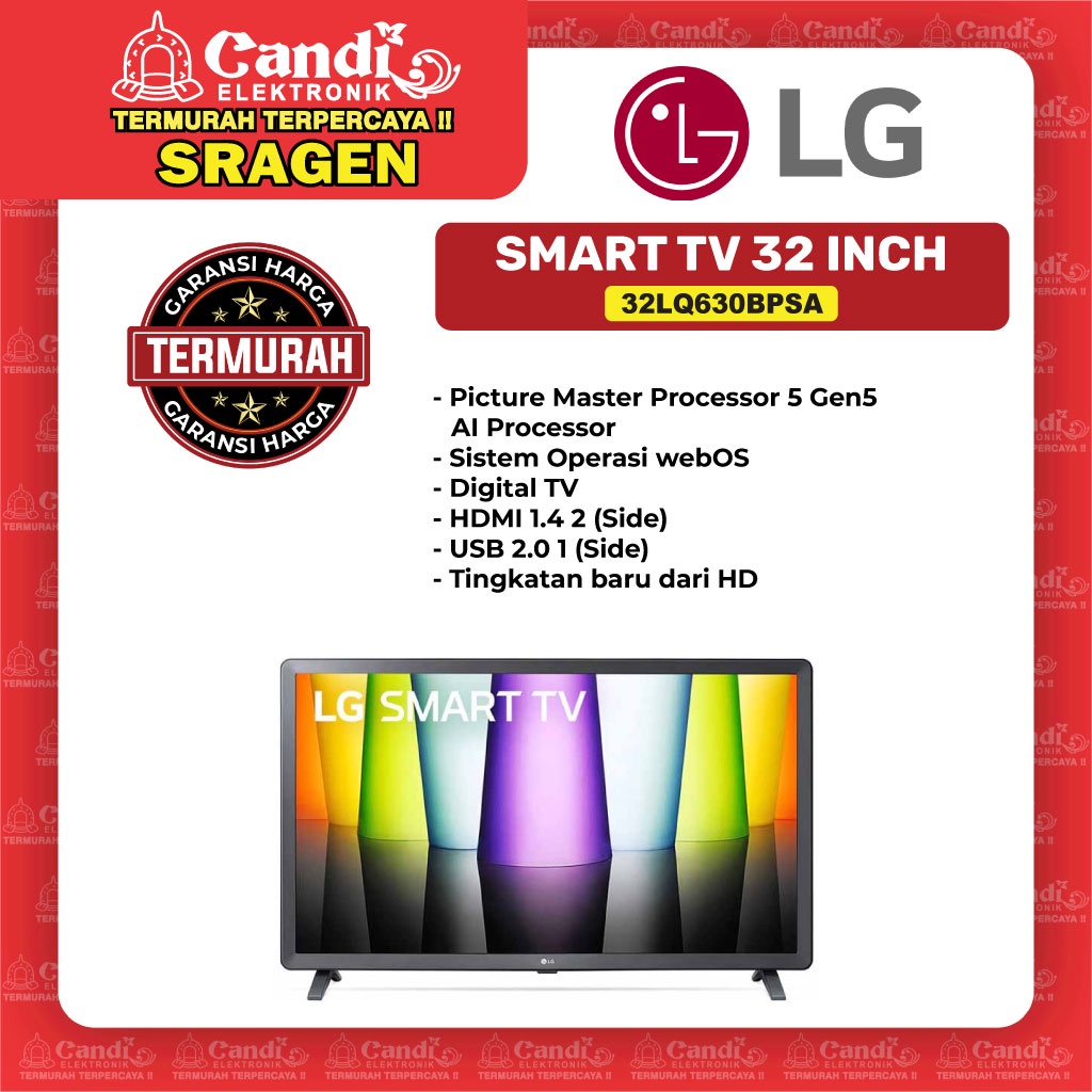 Jual LG Smart Tv 32 Inch WebOS - 32LQ630BPSA | Shopee Indonesia