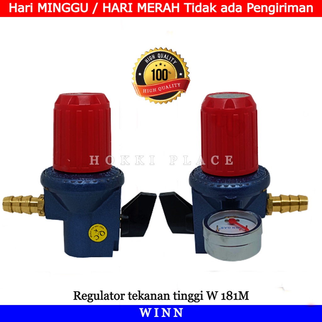 Jual REGULATOR GAS TEKANAN TINGGI WINN W-180M SNI plus meter & non ...