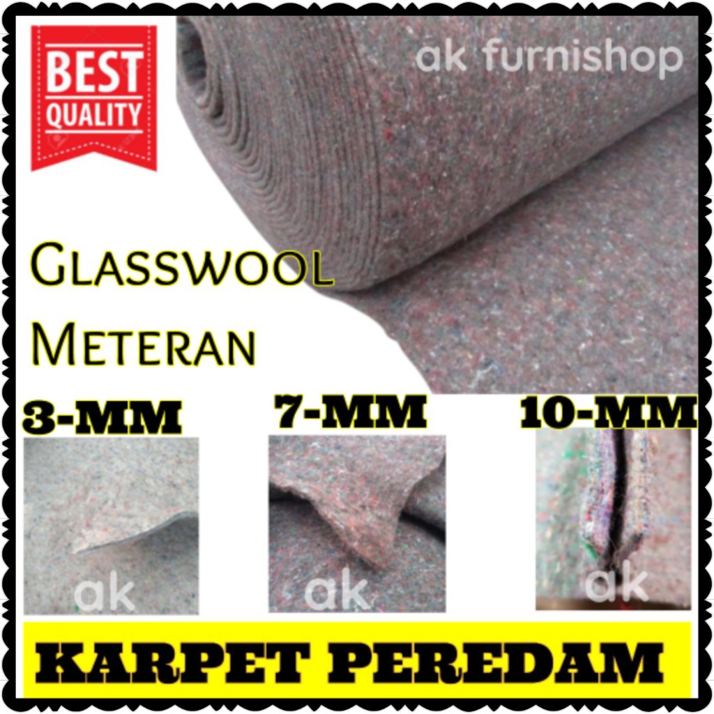 Jual GLASSWOOL KARPET ISOLATOR PEREDAM SUARA TEBAL 3MM 7MM 10MM ...