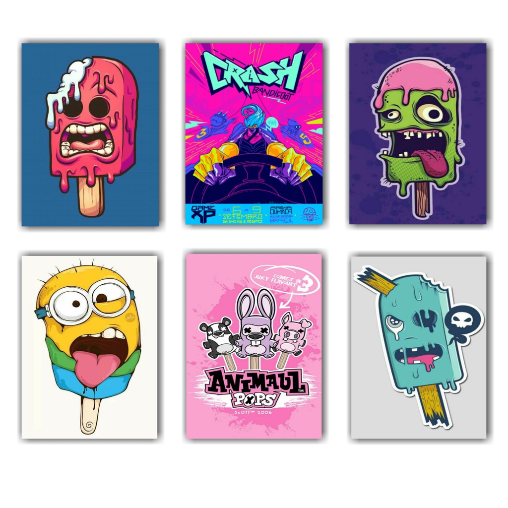 Jual Poster Dinding | Poster Kayu Cartoon Art | Wall Decor 20x30 cm ...