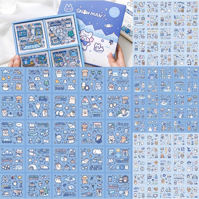 Jual diy project sticker set box multi surface cute stickers korea ...