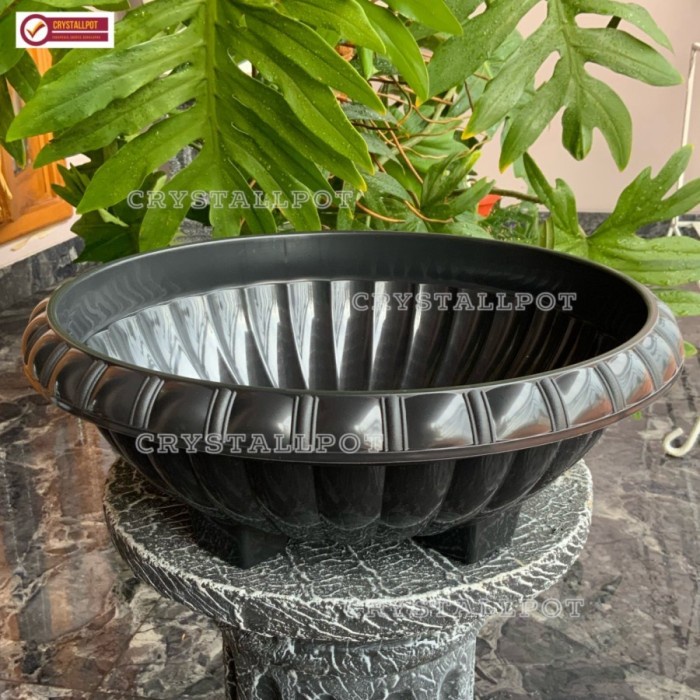 Jual Pot Bunga Tanaman Hias Pot Bonsai Plastik Lovenia PBL HITAM PUTIH ...