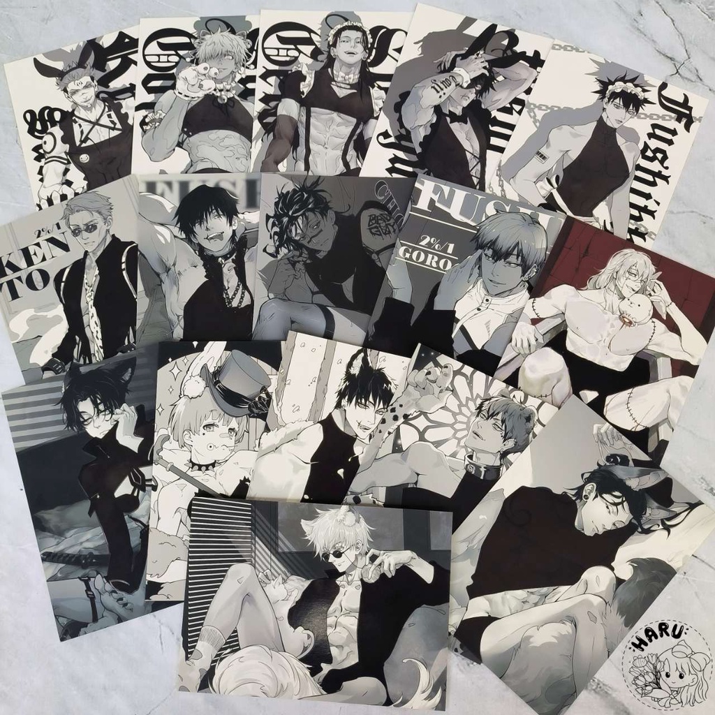 Jual JUJUTSU KAISEN THERMAL POSTCARD GOJO GETO TOJI TOGE YUTA JJK by ...