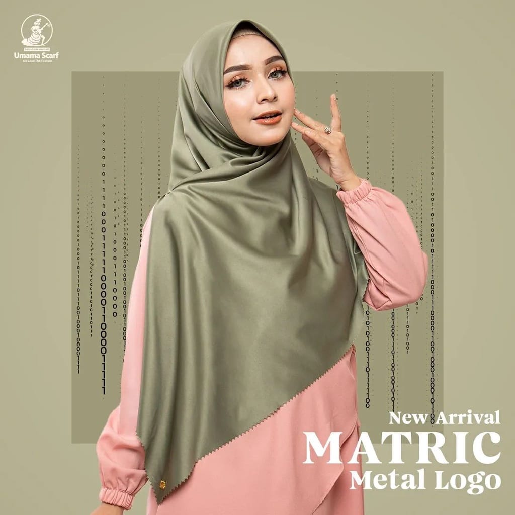 Jual UMAMA MATRIC METAL LOGO LC Scarf Hijab Miracle Silk Segi Empat ...