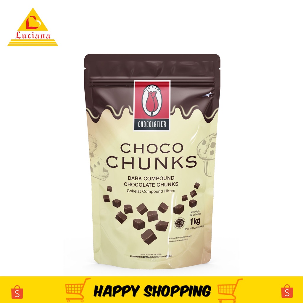 Jual Tulip Choco Chunk 1kg | Shopee Indonesia