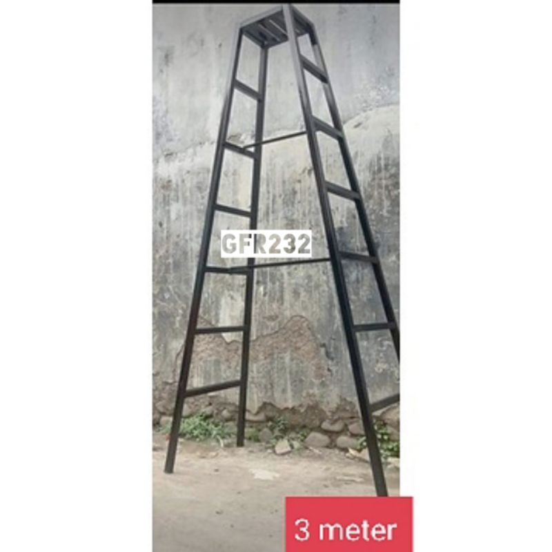 Jual Tangga lipat besi holow4x4 galvanis Tinggi 3 meter | Shopee Indonesia
