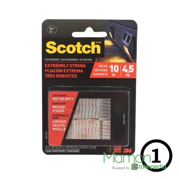 Jual 3M scotch extreme fastener pengikat velcro 2.5x2.5 Cm - Transparan ...