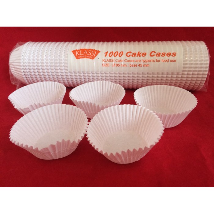 Jual KLASSI Cake Cases 1000 Pcs Cup Kertas Polos 95 mm | Shopee Indonesia