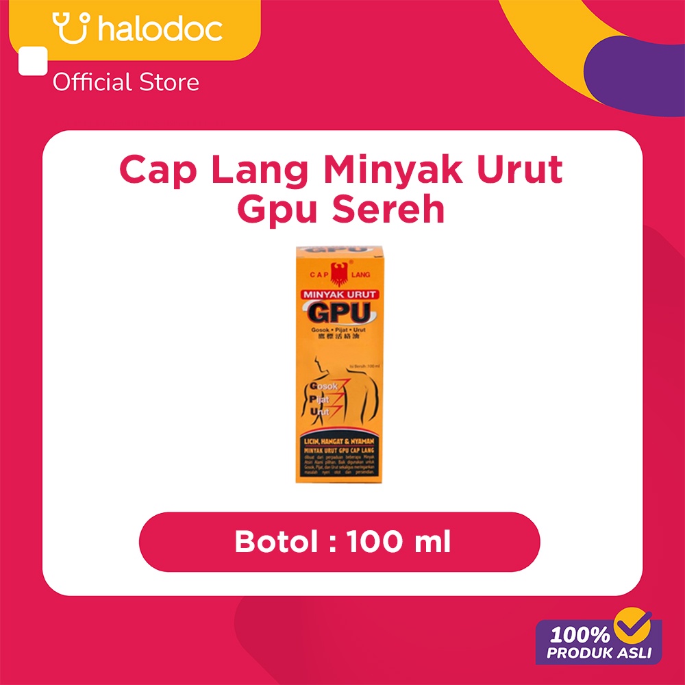 Jual Cap Lang Minyak Urut Gpu Sereh 100 ml | Shopee Indonesia