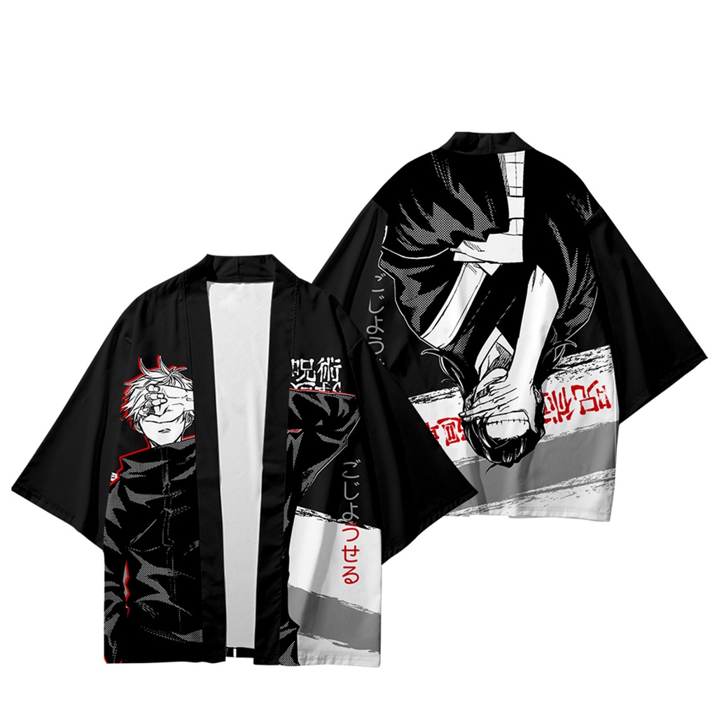 Jual Jujutsu Kaisen Japan Cartoon Anime Cardigan Kimono Wanita Pria ...