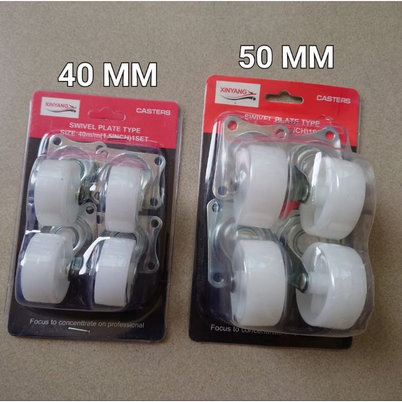 Jual Roda Etalase Roda Troli PUTIH 40 MM atau 50 MM ( 1 SET ISI 4 PCS ...