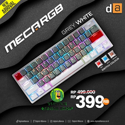 Jual Digital Alliance Keyboard Gaming Meca 6 WHITE GREY RGB LED Light ...