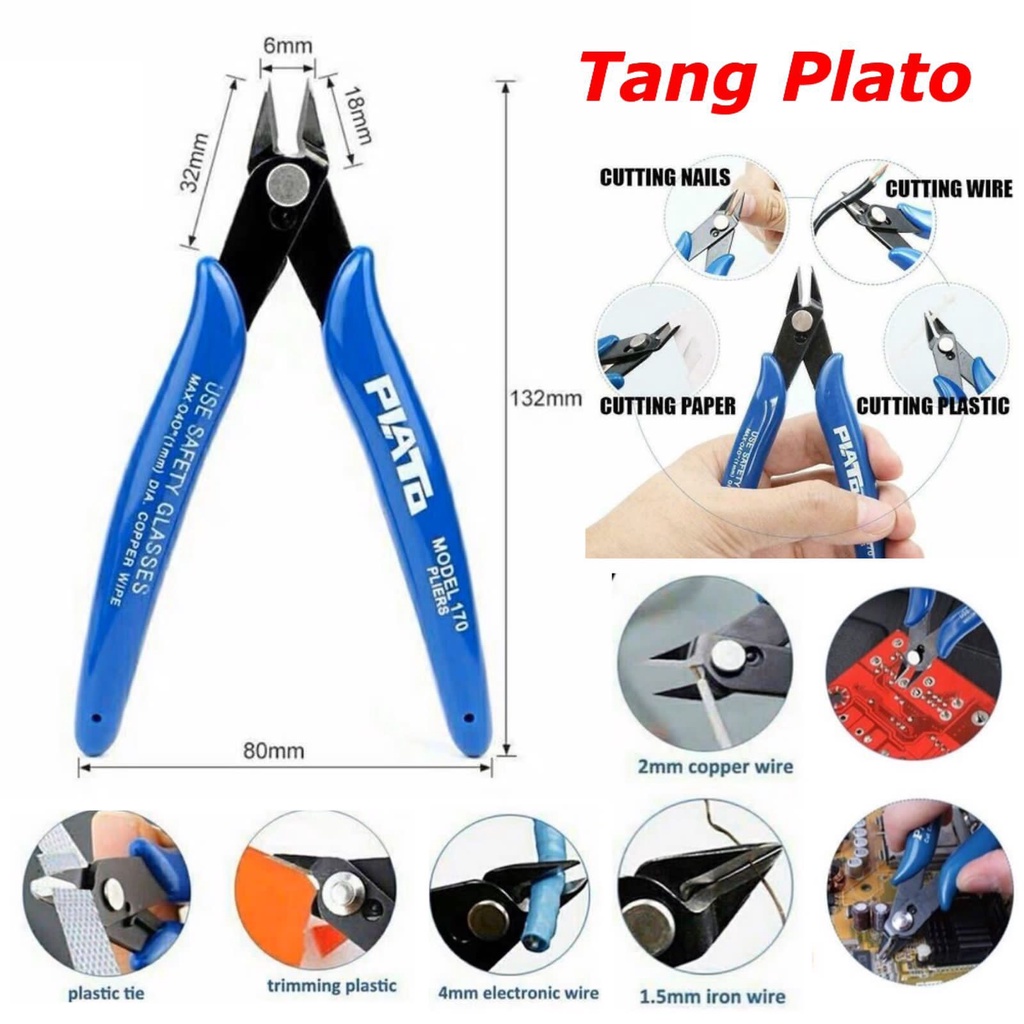Jual Tang Potong Kawat Tang Plato 5 inch Wire Cutter Nipper Mini Plier ...