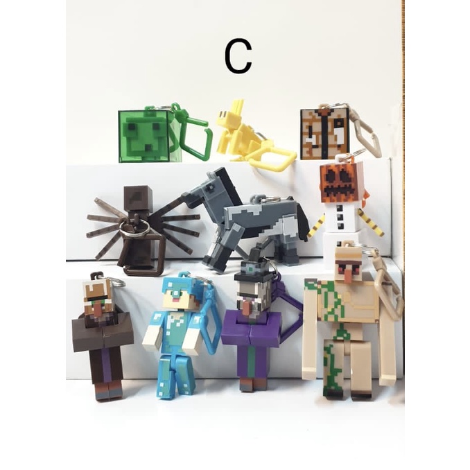 Jual Unik Action Figure Minecraft My World Set Isi 10 Model Gantungan ...