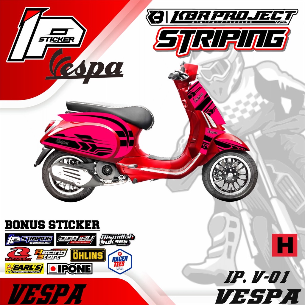 Jual STICKER STRIPING VESPA COD) STICKER STRIPING VESPA sticker motor ...