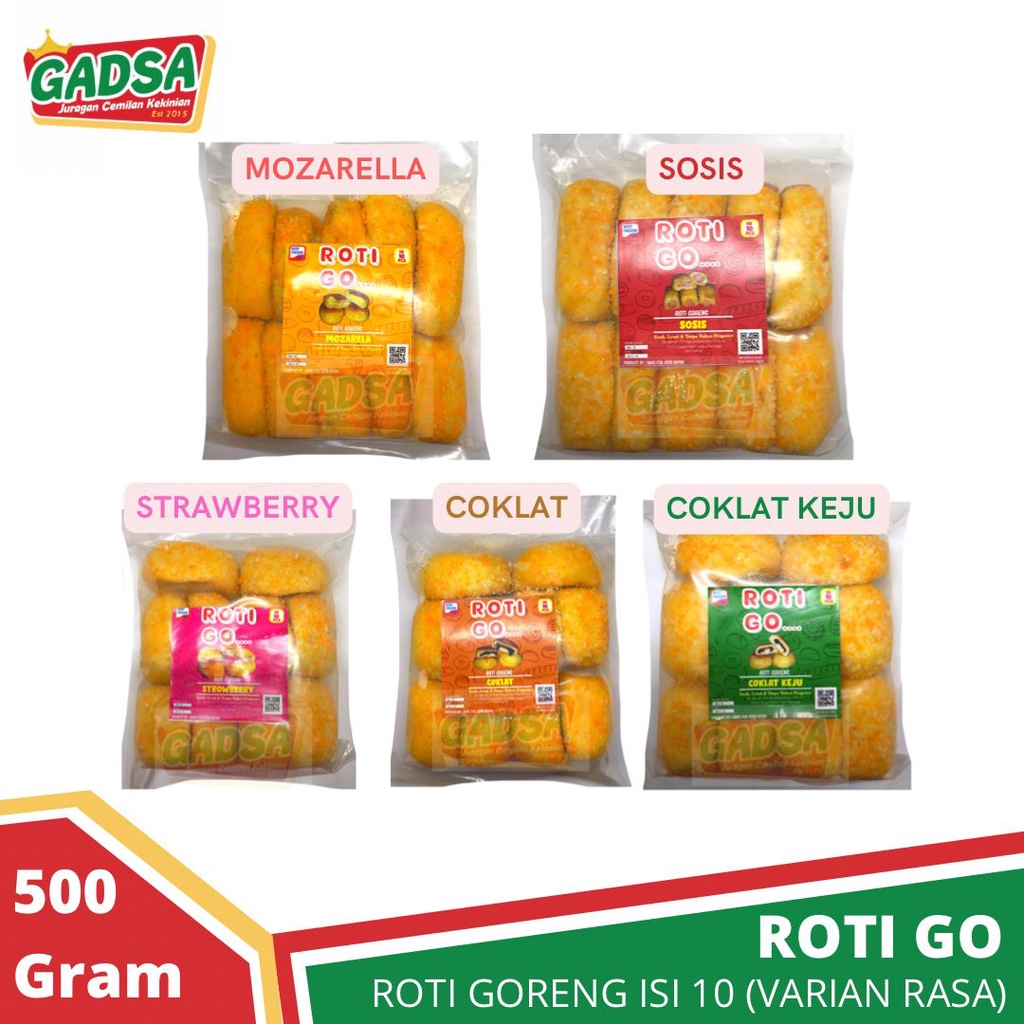 Jual Roti Goreng Go isi 10 Roti Go Coklat Coklat Keju Mozarella Sosis ...