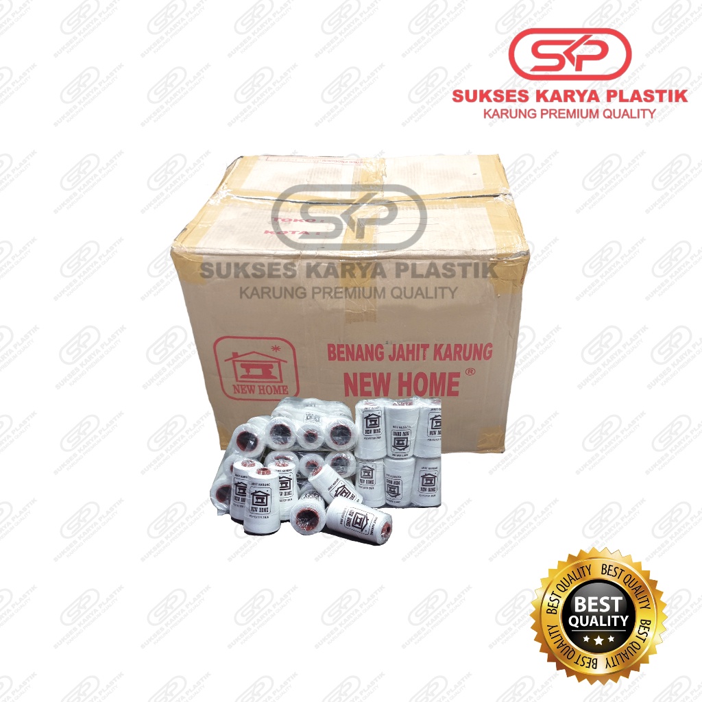 Jual BENANG JAHIT KARUNG MEREK NEW HOME 1 PACK (6 ROLL)/ POLYYESTERV20 ...