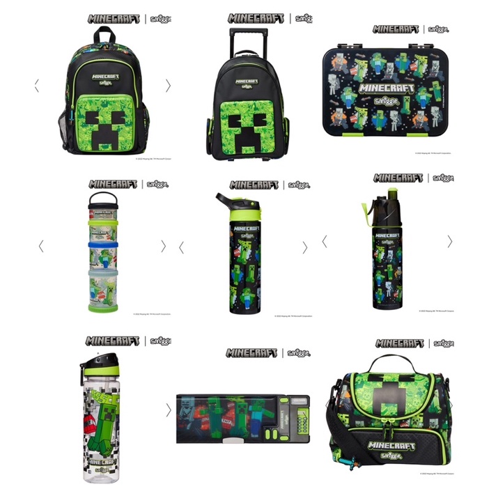 Jual [READY STOCK!!!] Smiggle x Minecraft Backpack / Bento / Bottle ...