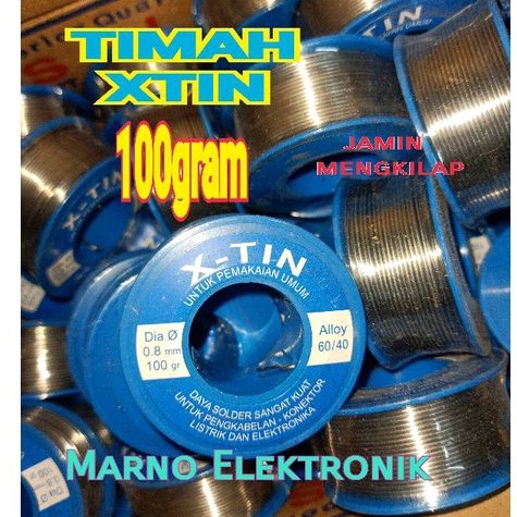Jual TIMAH SOLDER TENOL XTIN 100 GRAM JAMIN MENGKILAP BUKAN METERAN ...