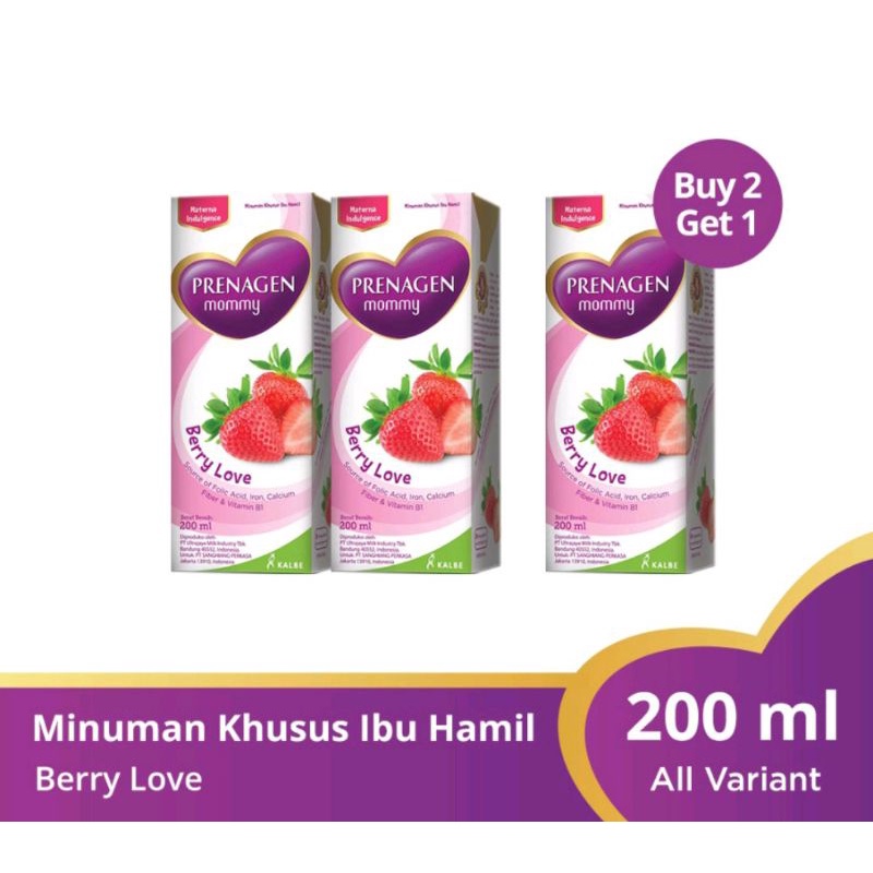 Jual Buy 2 get 1 FREE Prenagen Uht BERRY LOVE 185ml ( 3pc ) | Shopee Indonesia