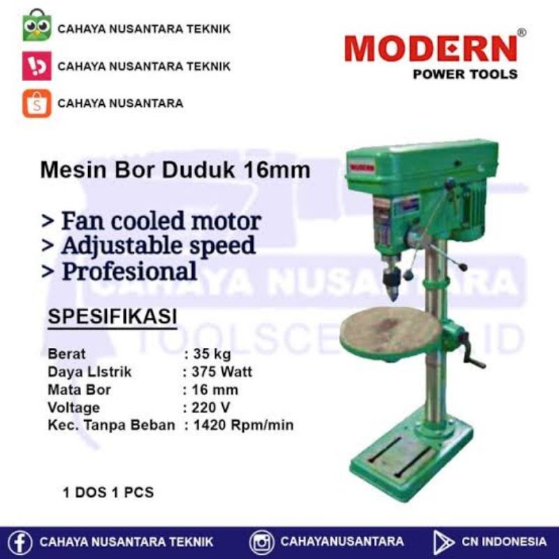 Jual Mesin Bor Duduk 16mm MODERN BENCH DRILL | Shopee Indonesia