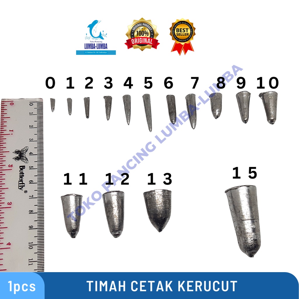 Jual Timah kerucut pemberat pancing / Timah pancing / Timah bandul ...