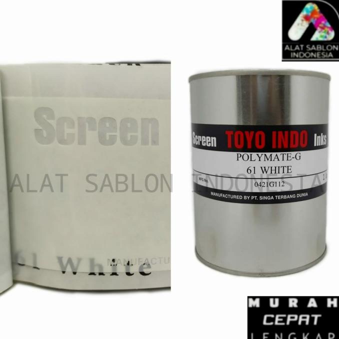 Jual TINTA TOYO POLYMATE WHITE G61 PUTIH TINTA SABLON PLASTIK 1kg | Shopee Indonesia