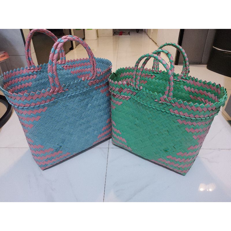 Jual Keranjang TAS PASAR belanjaan sayur bumbu cabe ikan serbaguna ...