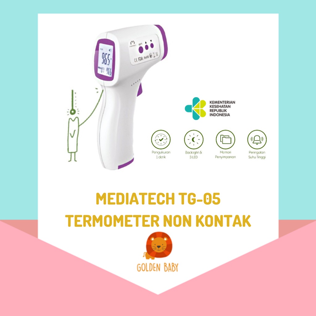 Jual Mediatech TG-05 Termometer Non Contact Infrared Non Kontak ...